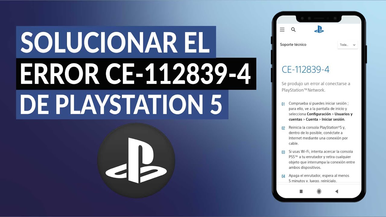 Cómo reparar el error de conexión de PlayStation Network PS5 CE-112839-4